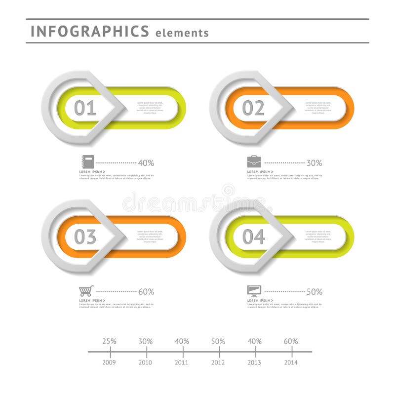 Business Infographics Elements. Modern Design Temp Stock Vector ...