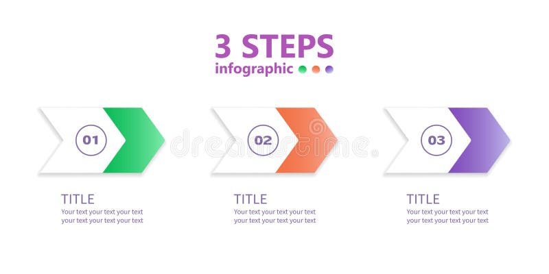 Business Infographics in the Form of Three Numbered Arrows. Vector ...