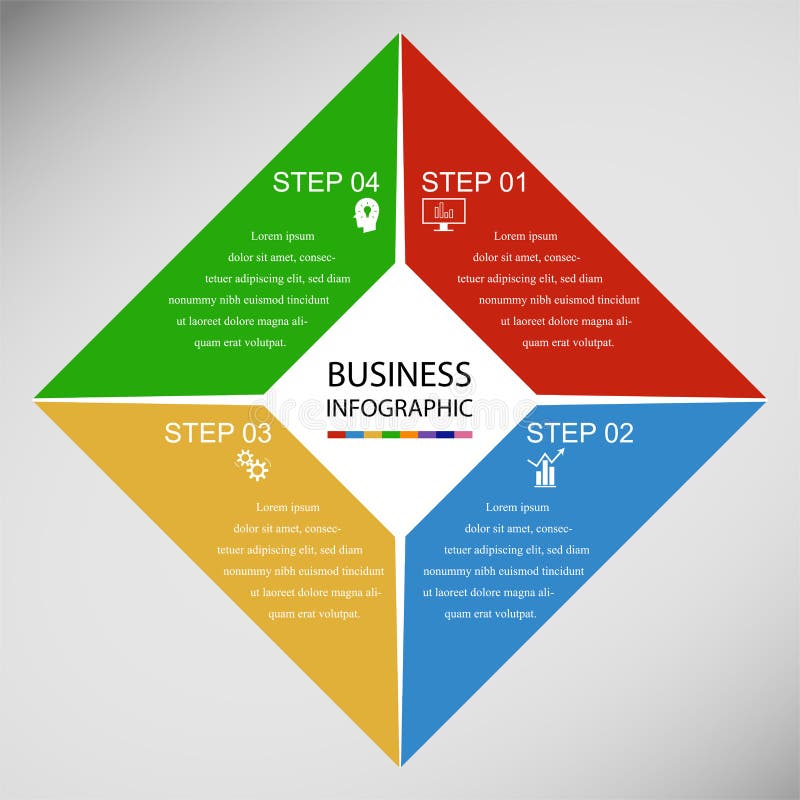 Business InfoGraphics, Geometry, Square Design, Marketing Presentation ...