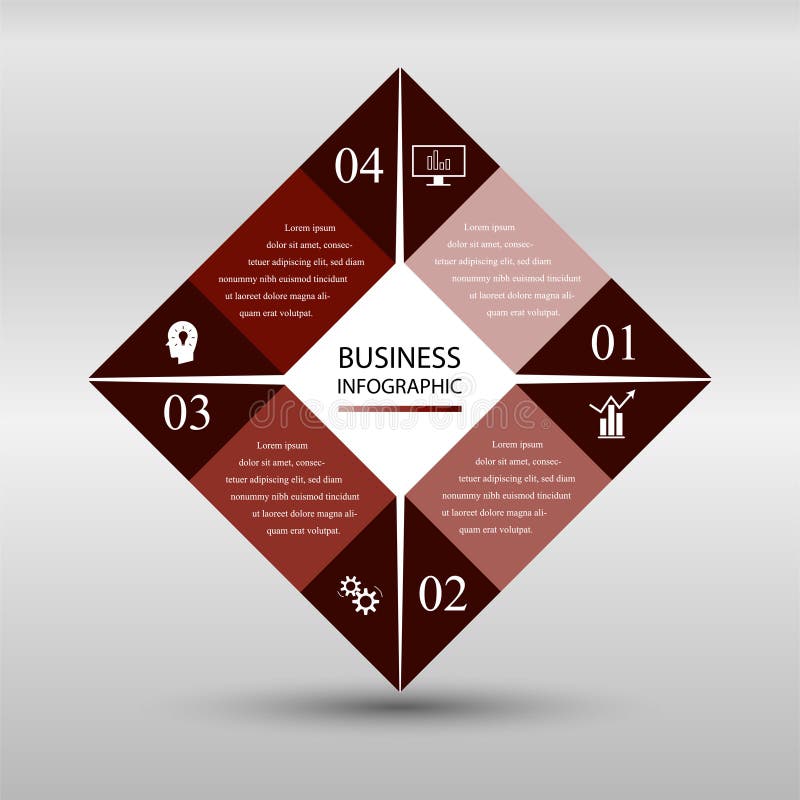 Business InfoGraphics, Geometry, Square Design, Marketing Presentation ...