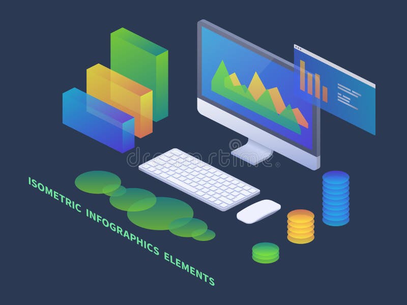 Statistics Business 3d Graph Bar Chart. Vector Infographic with Steps ...