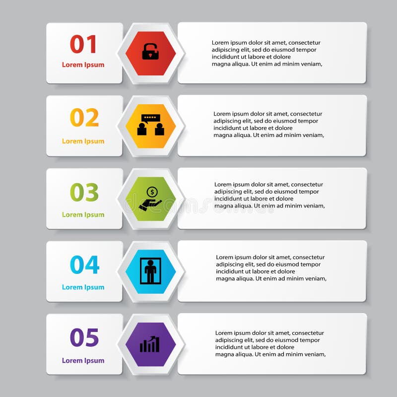 Business Infographics Number Banners Template or Website Layout. Vector ...