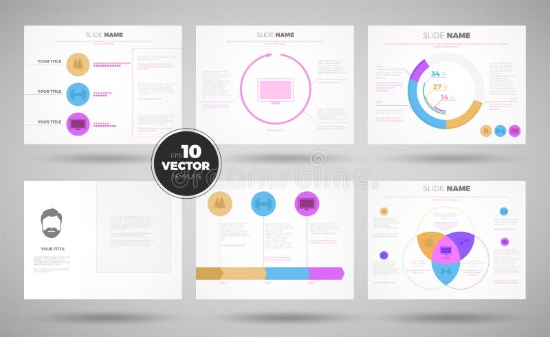 Business Infographics Presentation Slides Template Stock Vector ...