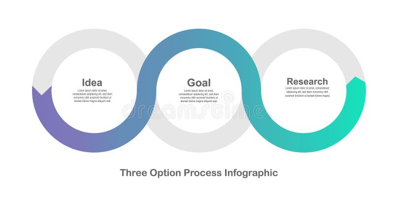 Business Infographics Process. Timeline Infographics with 3 Steps, and ...