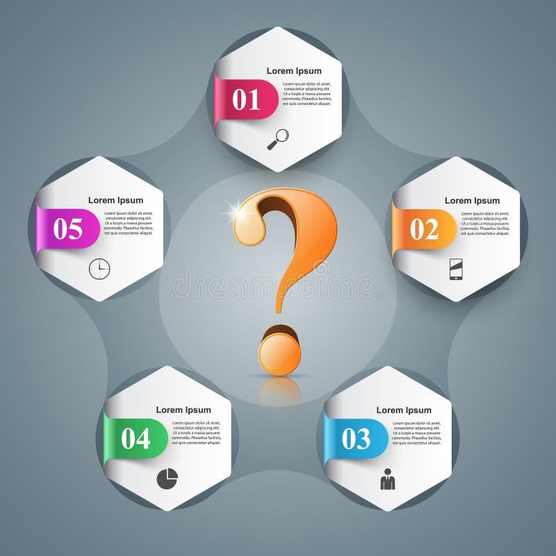 Business Infographics. Question Mark Stock Vector - Illustration of ...