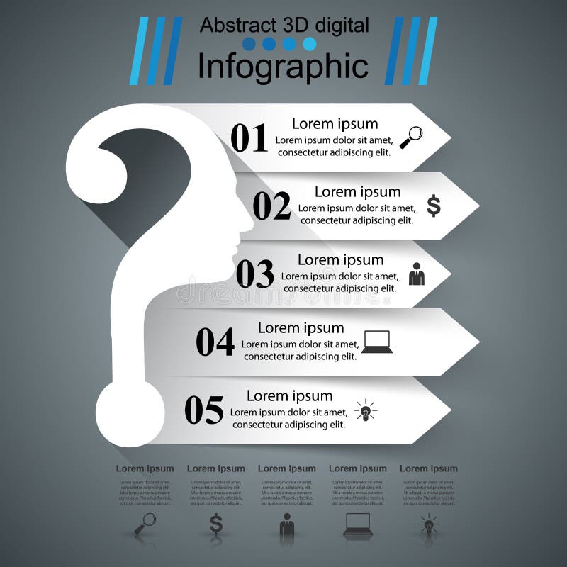 Business Infographics. Question Mark. Stock Vector - Illustration of ...