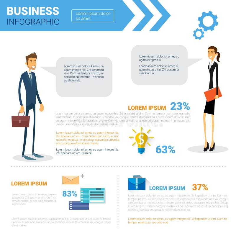 Business Infographics Set Copy Space for Presentation Stock Vector ...