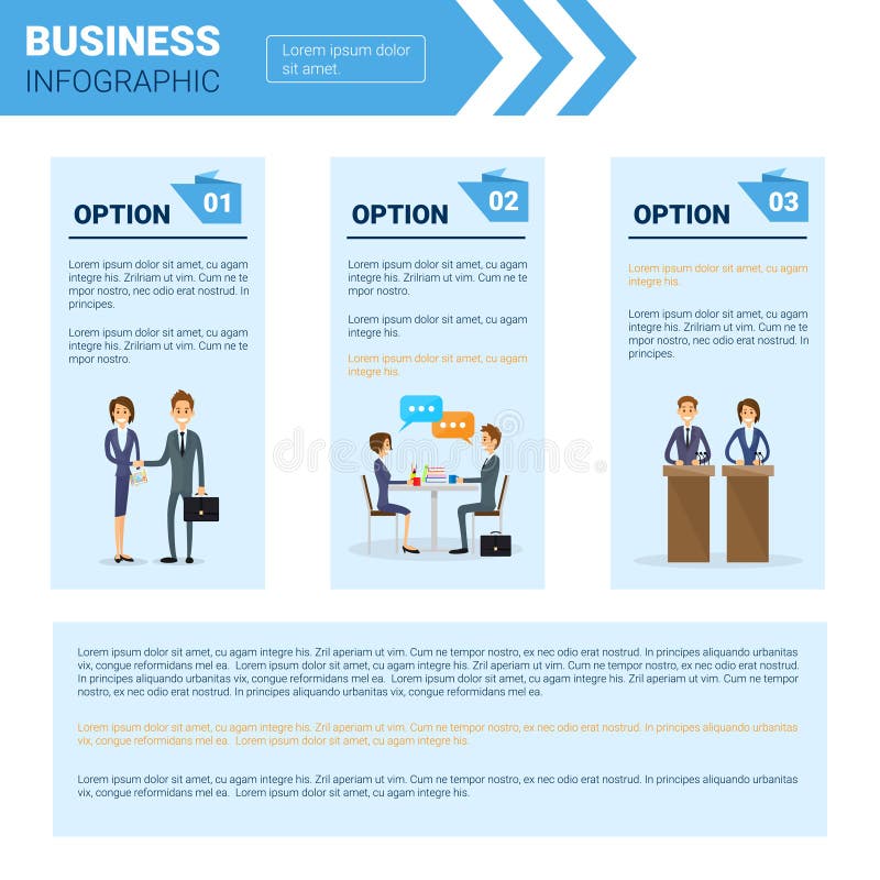 Business Infographics Set with Copy Space for Presentation Meeting ...