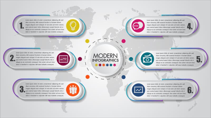 Business Infographics 6 Steps Concept Creative Data Visualization ...