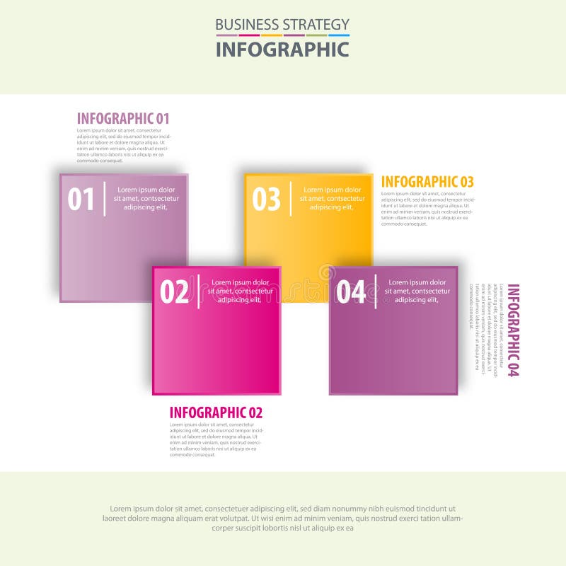 Business Infographics Strategy Design Elements Template Stock Vector ...