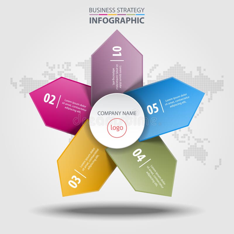 Business Infographics Strategy Design Elements Template Stock Vector ...