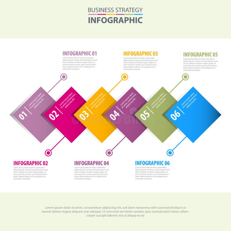 Business Infographics Strategy Design Elements Template Stock Vector ...