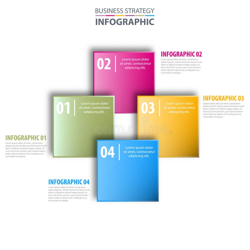 Business Infographics Strategy Design Elements Template Stock Vector ...