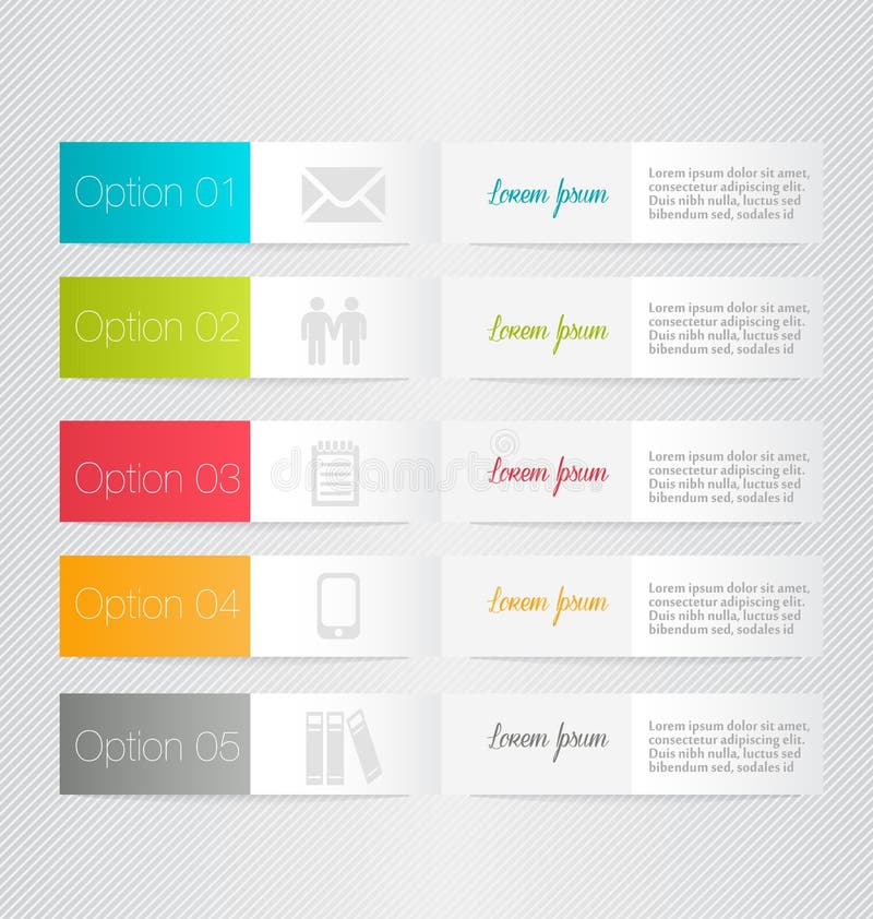 Business Infographics Tabs Template Stock Vector - Illustration of info ...