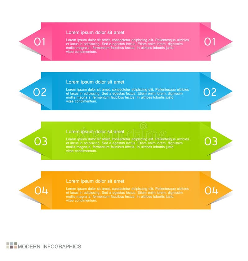 Business Infographics Tabs Template Stock Vector - Illustration of ...