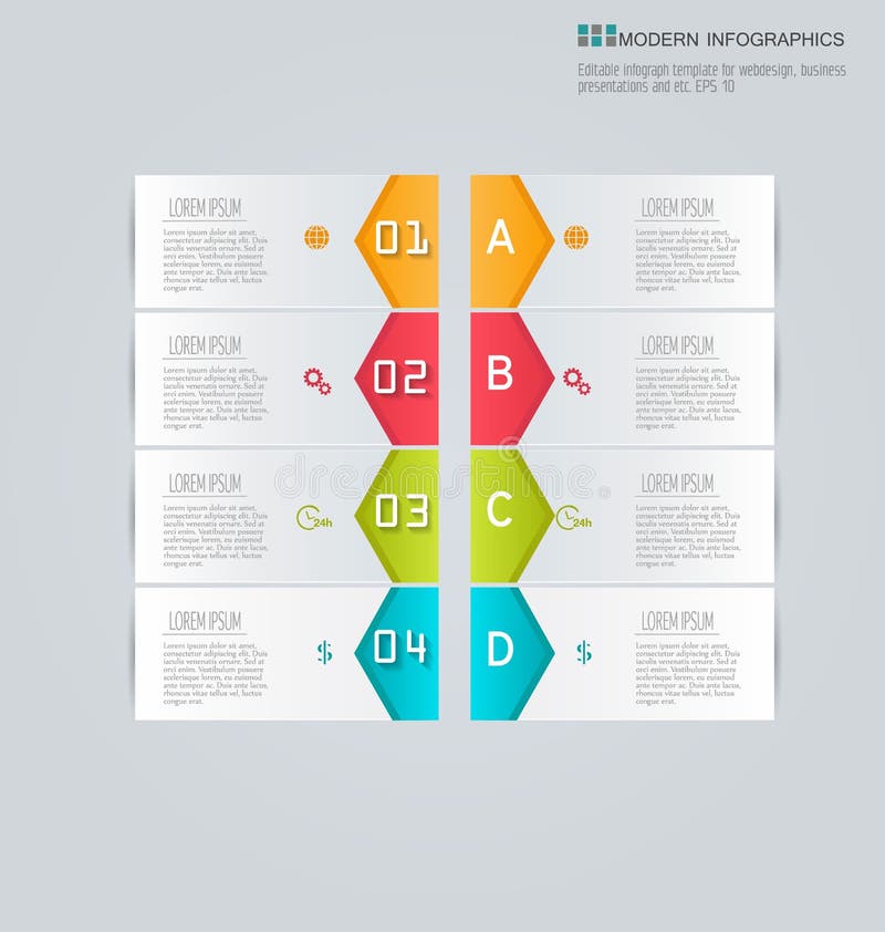 Business Infographics Tabs Template Stock Vector - Illustration of ...