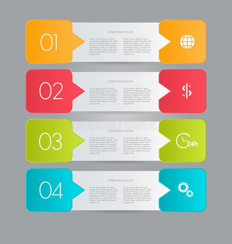 Business Infographics Tabs Template Stock Vector - Illustration of idea ...
