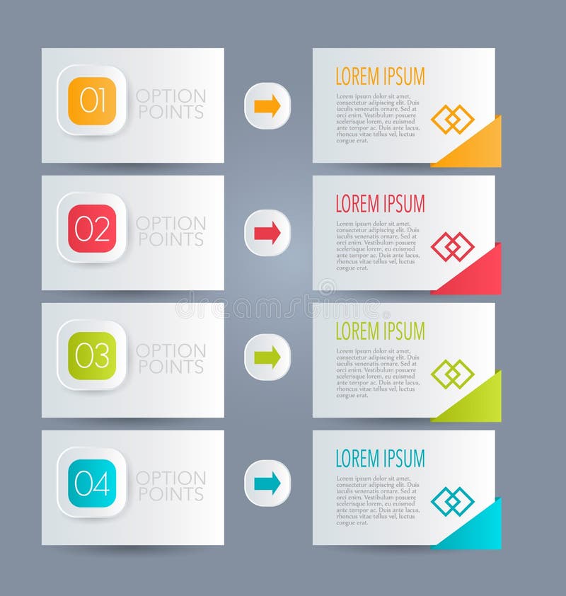 Business Infographics Tabs Template Stock Vector - Illustration of sign ...