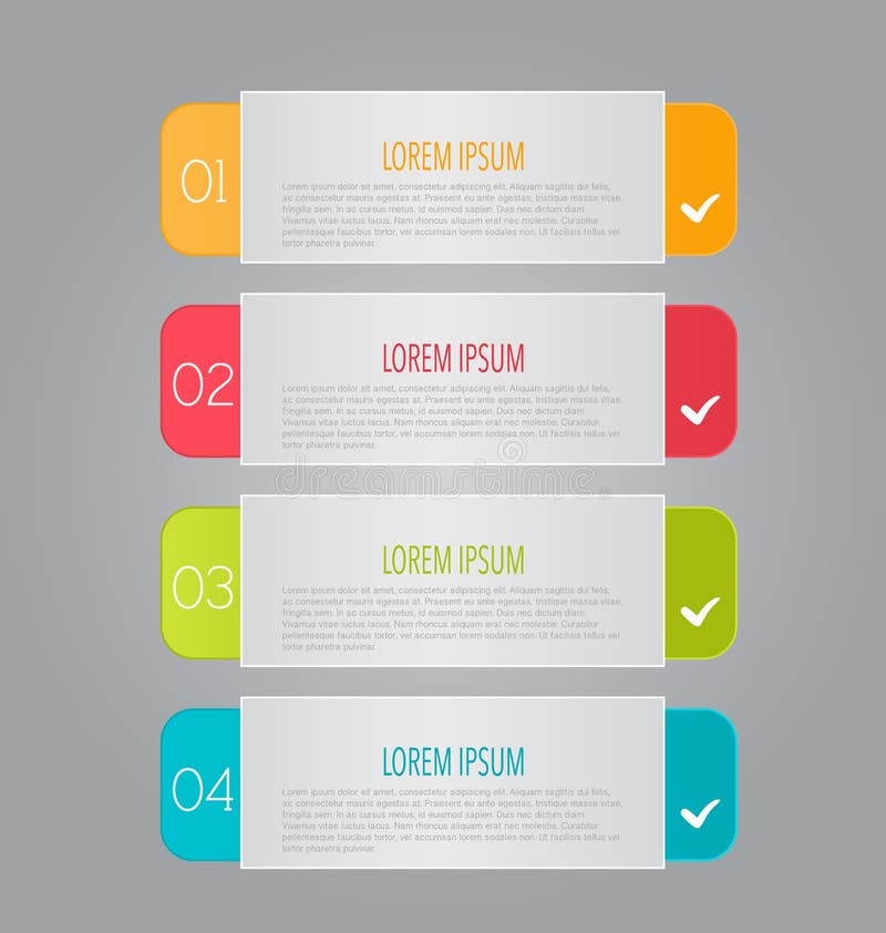 Business Infographics Tabs Template Stock Vector - Illustration of ...