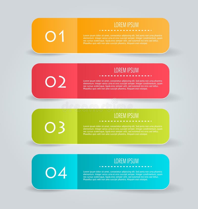 Business Infographics Tabs Template Stock Vector - Illustration of ...