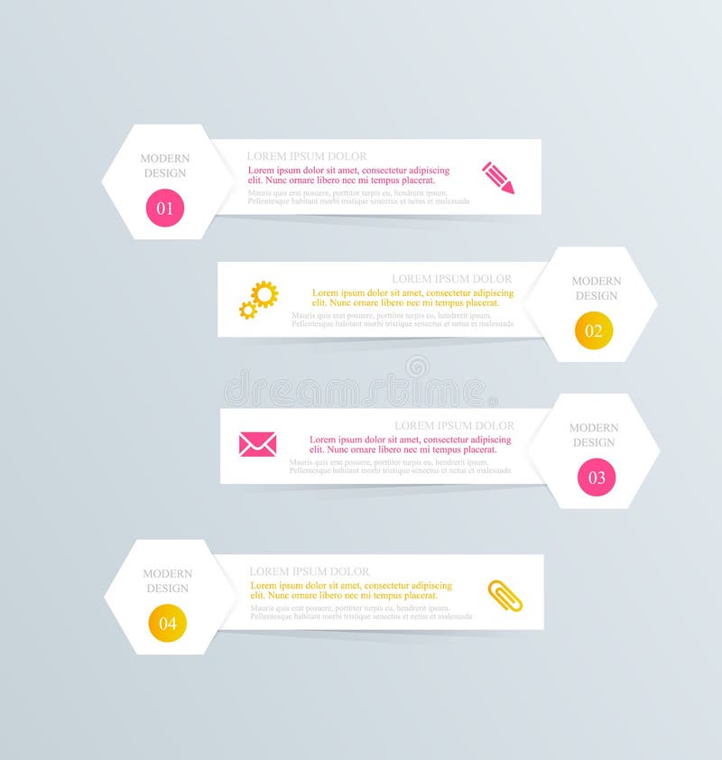 Business Infographics Tabs Template Stock Vector - Illustration of ...