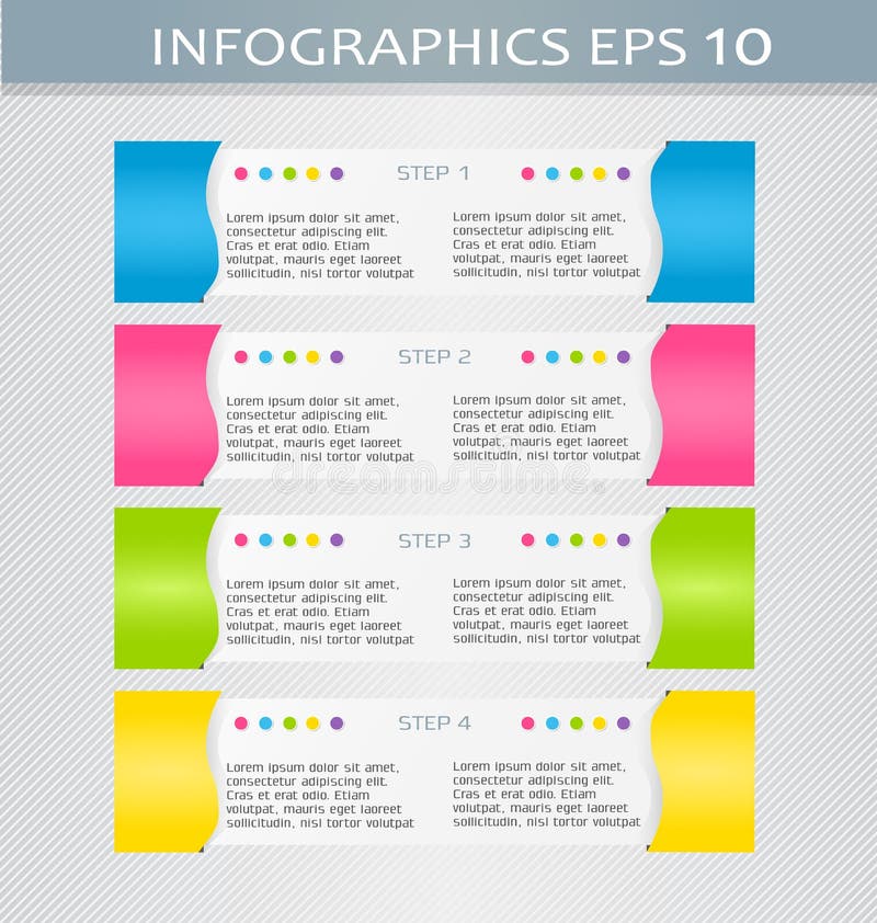 Business Infographics Tabs Template Stock Vector - Illustration of ...