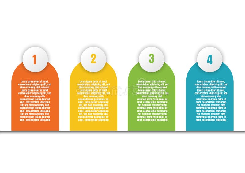Business Infographics Template. 4-step Design Option. Workflow Chart ...