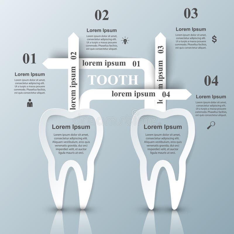 Business Infographics. Tooth Icon. Stock Vector - Illustration of label ...
