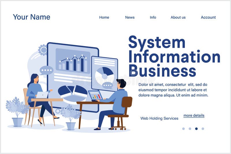 Business Information System Abstract Concept Vector Illustration. Stock ...