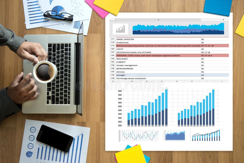 Business Information Technology People Work Hard Data Analytics Stock ...