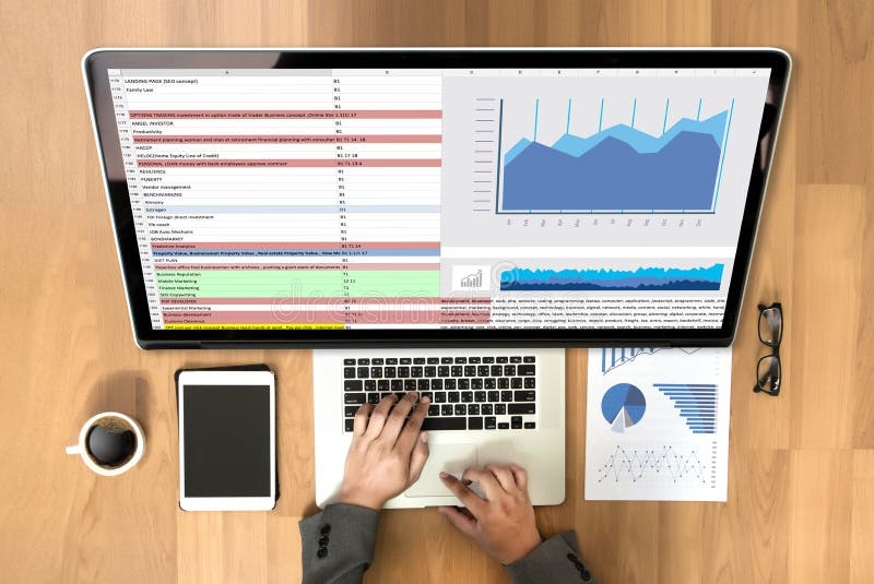 Business Information Technology People Work Hard Data Analytics Stock ...