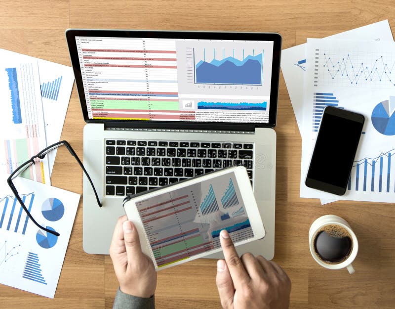 Business Information Technology People Work Hard Data Analytics Stock ...