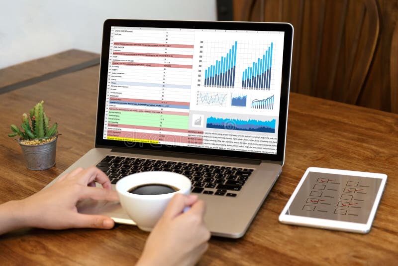 Business Information Technology People Work Hard Data Analytics Stock ...