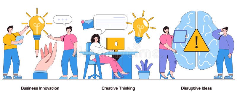 Business Innovation, Creative Thinking, Disruptive Ideas Concept with ...