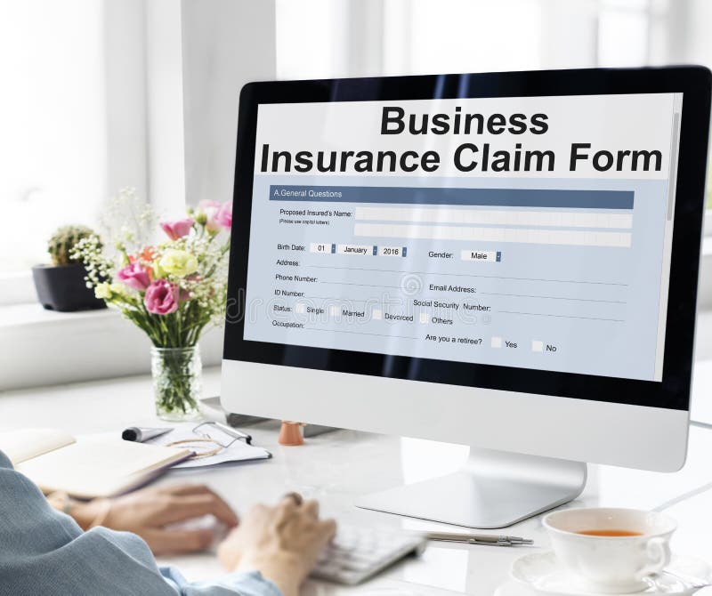 Business Insurance Claim Form Document Concept Stock Image - Image of ...