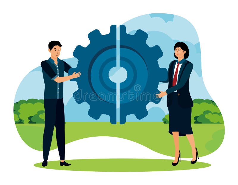 Business Integration, Optimization or Organization Concept. Stock ...