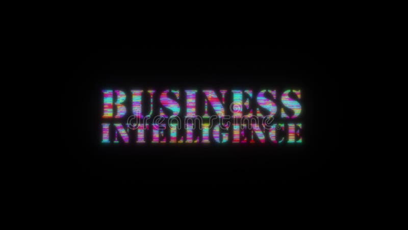 Business Intelligence Glow Colorful Neon Laser Text Animation Stock ...