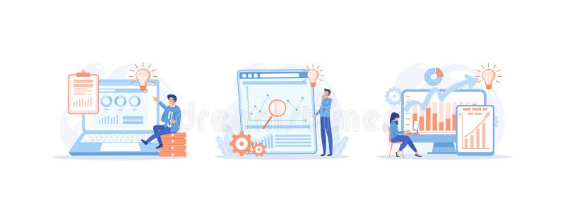 Business Intelligence Concept, Enterprise Strategy Development, Data Analysis. Stock Vector ...