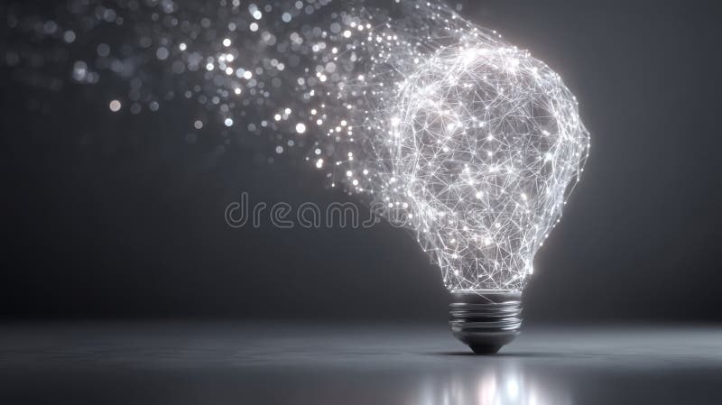 Business Intelligence Concept Featuring Lightbulb with Data Points ...