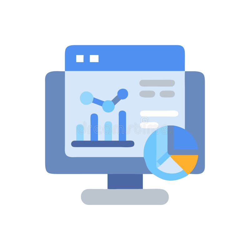 Business Intelligence Dashboard Icon Stock Vector - Illustration of ...