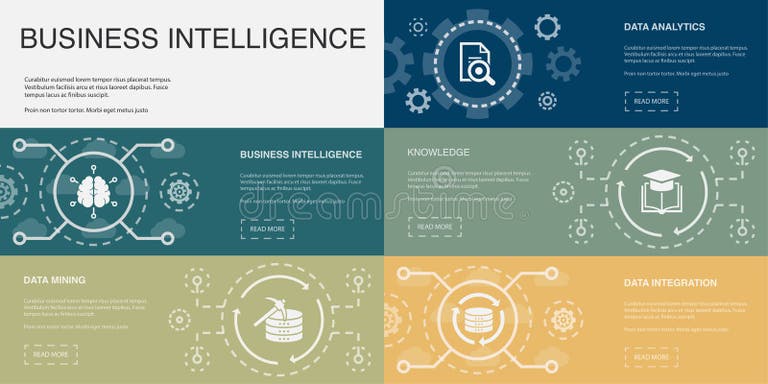 Business Intelligence, Data Mining, Data Stock Vector - Illustration of banner, filled: 266230655