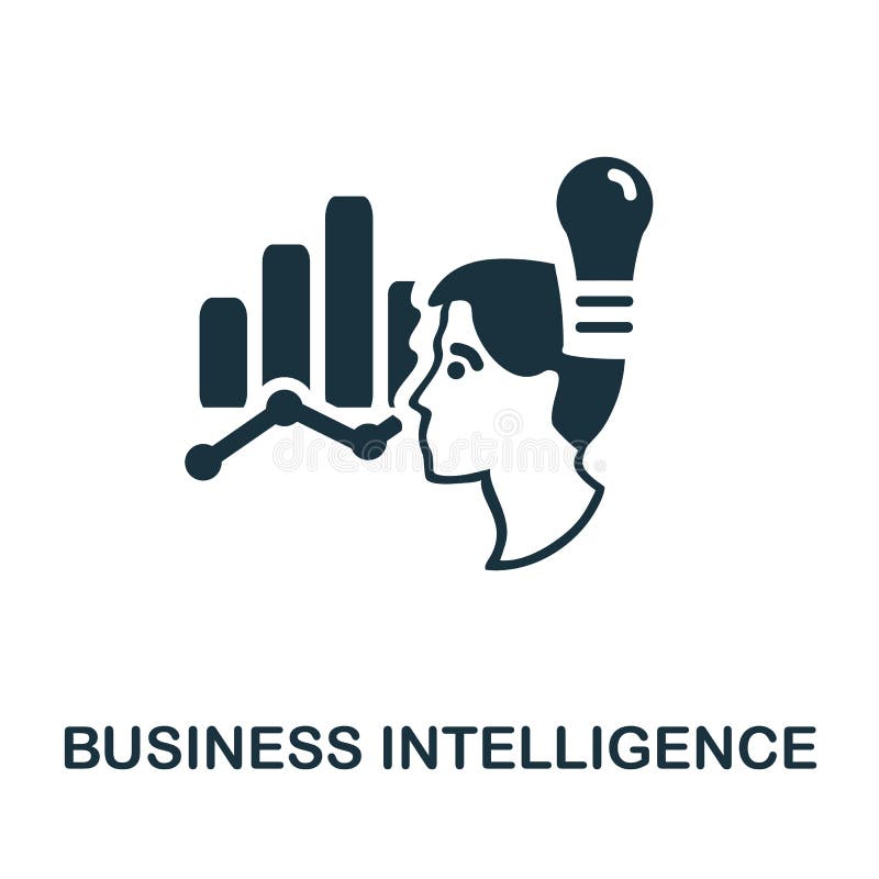 Business Intelligence Icon. Monochrome Simple Business Intelligence ...