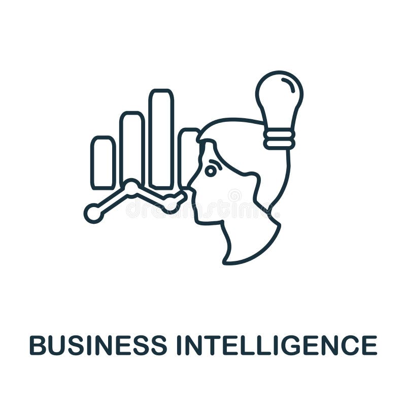 Business Intelligence Icon. Monochrome Simple Business Intelligence ...