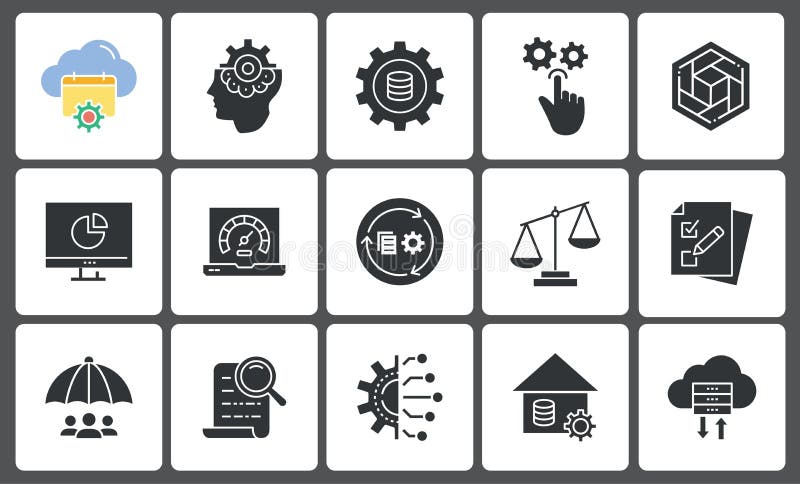 Business Intelligence Bi Icon Set Stock Illustrations – 161 Business ...