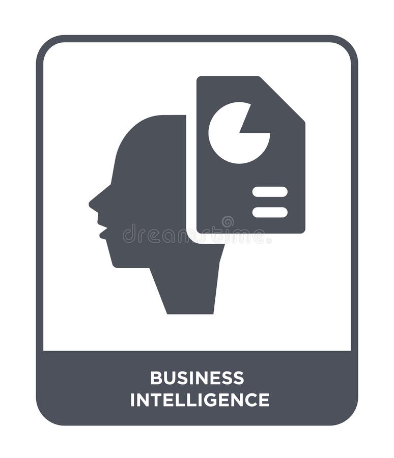 Business Intelligence Icon in Trendy Design Style. Business ...