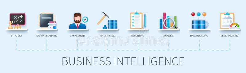 Business Intelligence Infographic in 3D Style Stock Vector ...