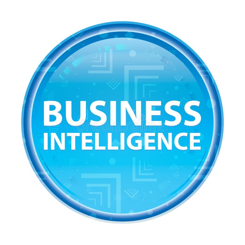 Intelligence Floral Blue Round Button Stock Illustration - Illustration ...