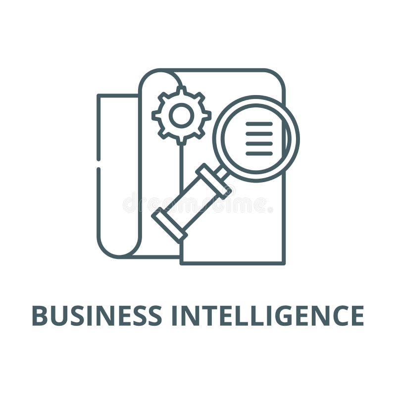 Business Intelligence Black Icon, Vector Sign on Isolated Background ...