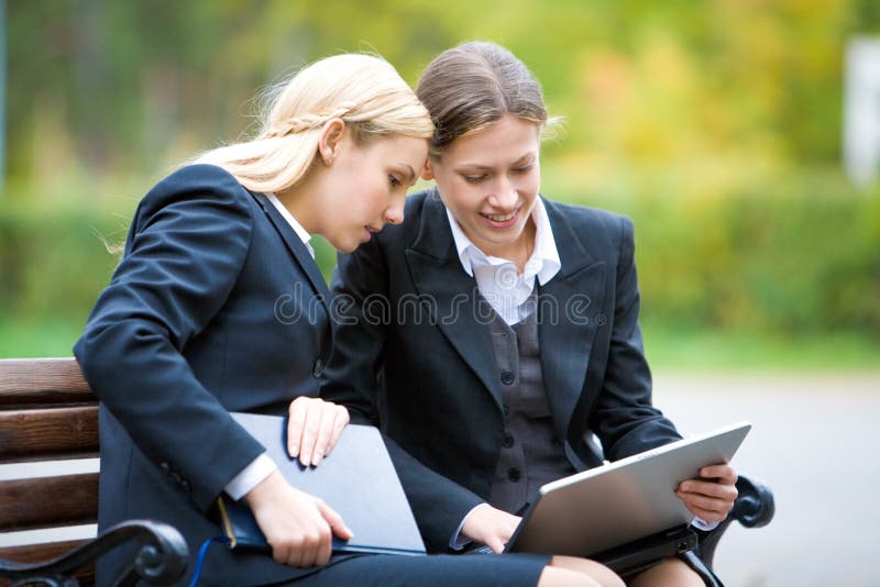 Business interaction stock photo. Image of people, females - 14541978