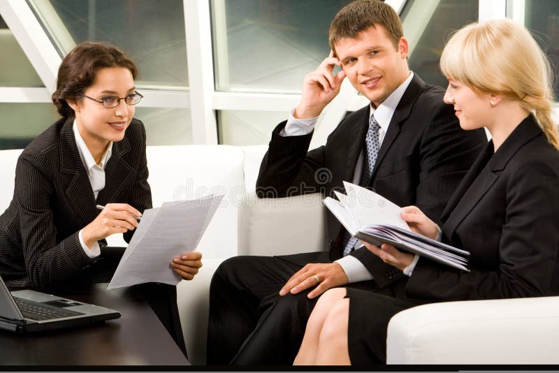 Interaction stock image. Image of company, busy, computer - 12169937